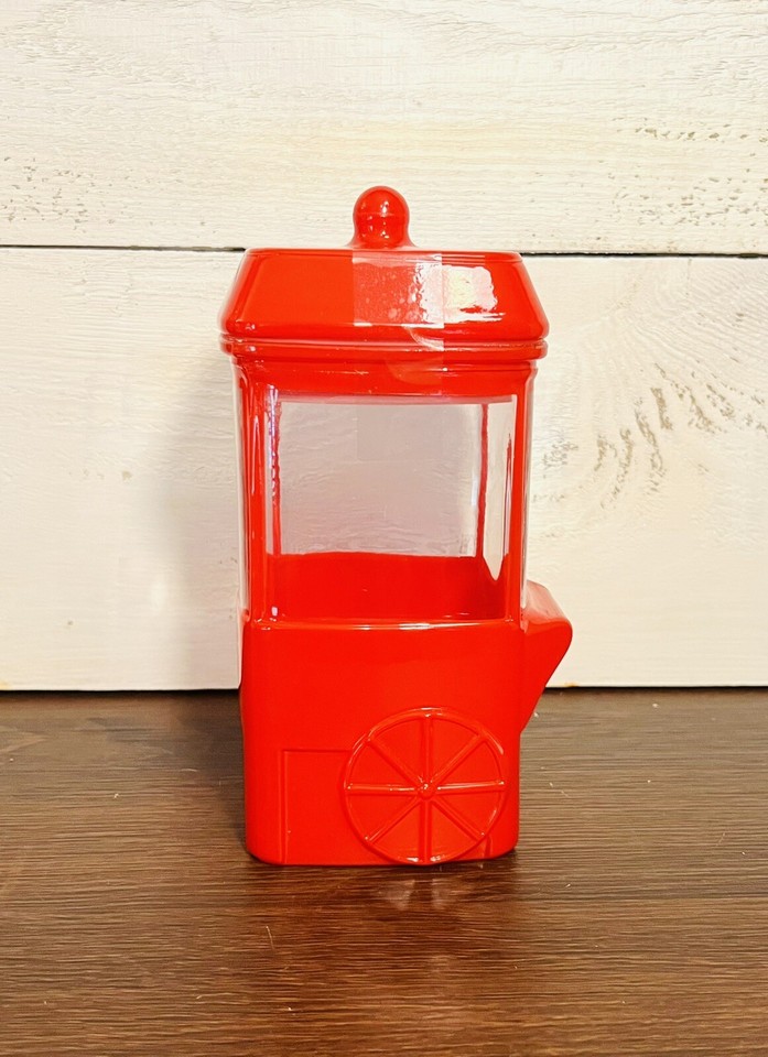 Target Bullseye Playground Glass Popcorn Cart Candy Canister Jar - Red ...