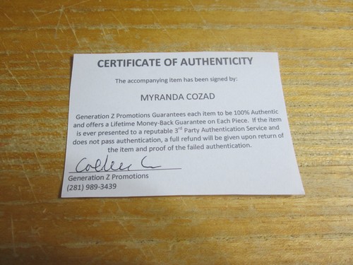 Myranda Cozad Driver Signed 6X8.5 Note Monster Jam Truck Racing Scooby ...