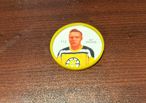1960-61 Shirriff Salada Coin #112 Aut Erickson Boston Bruins | eBay