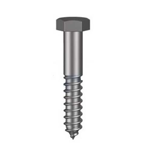 M6 x 100mm Hex Coach Screw Class 4.6 Zinc Plated - Pack of 100 | eBay ...