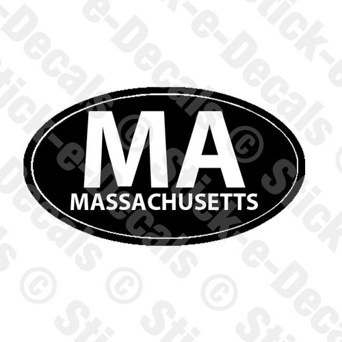 MASSACHUSETTS STATE OVAL EST 1788 MA State Oval Vinyl Decal 2 Styles | eBay