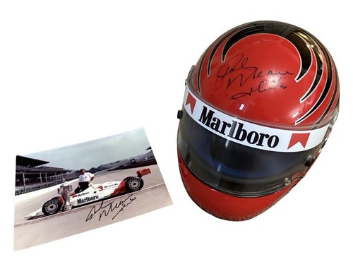 Rick Mears Marlboro Penske Signed Race Helmet & Photo Indycar Indy 500 ...