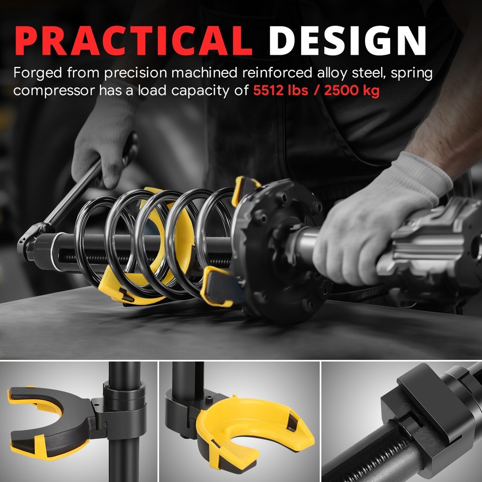 Interchangeable Universal Fork Strut Coil Spring Compressor Extractor ...
