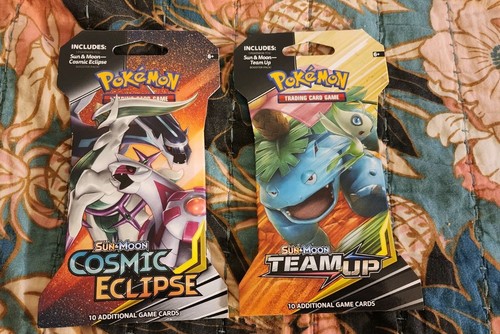 Pokemon Sun & Moon - Team Up + Cosmic Eclipse Sleeved Booster Packs | eBay