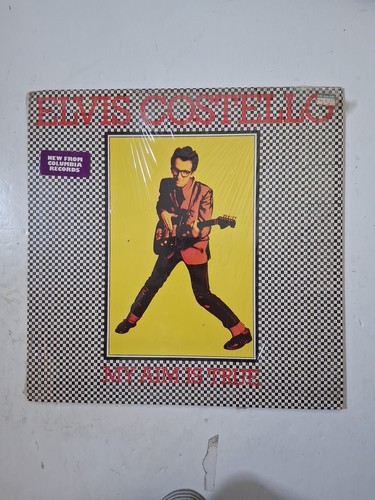 Vinyl Record LP Elvis Costello My Aim is True Shrink/Sticker VG | eBay