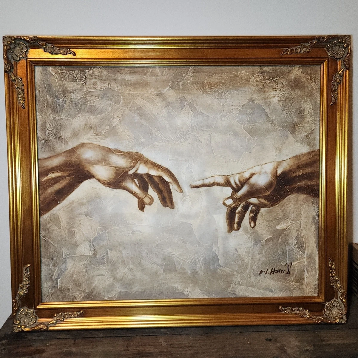 Adam And God Painting