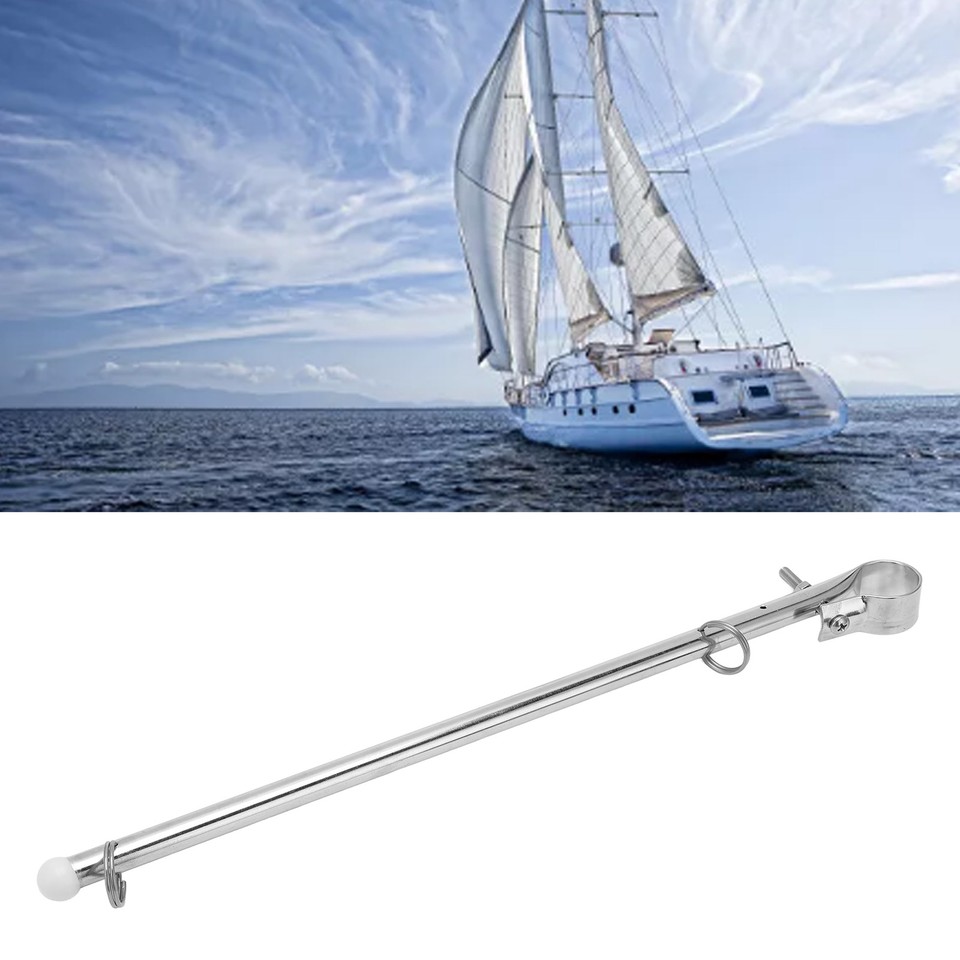 Boat Flag Pole Beautiful Practical Polishing Stainless Steel Rail Mount ...