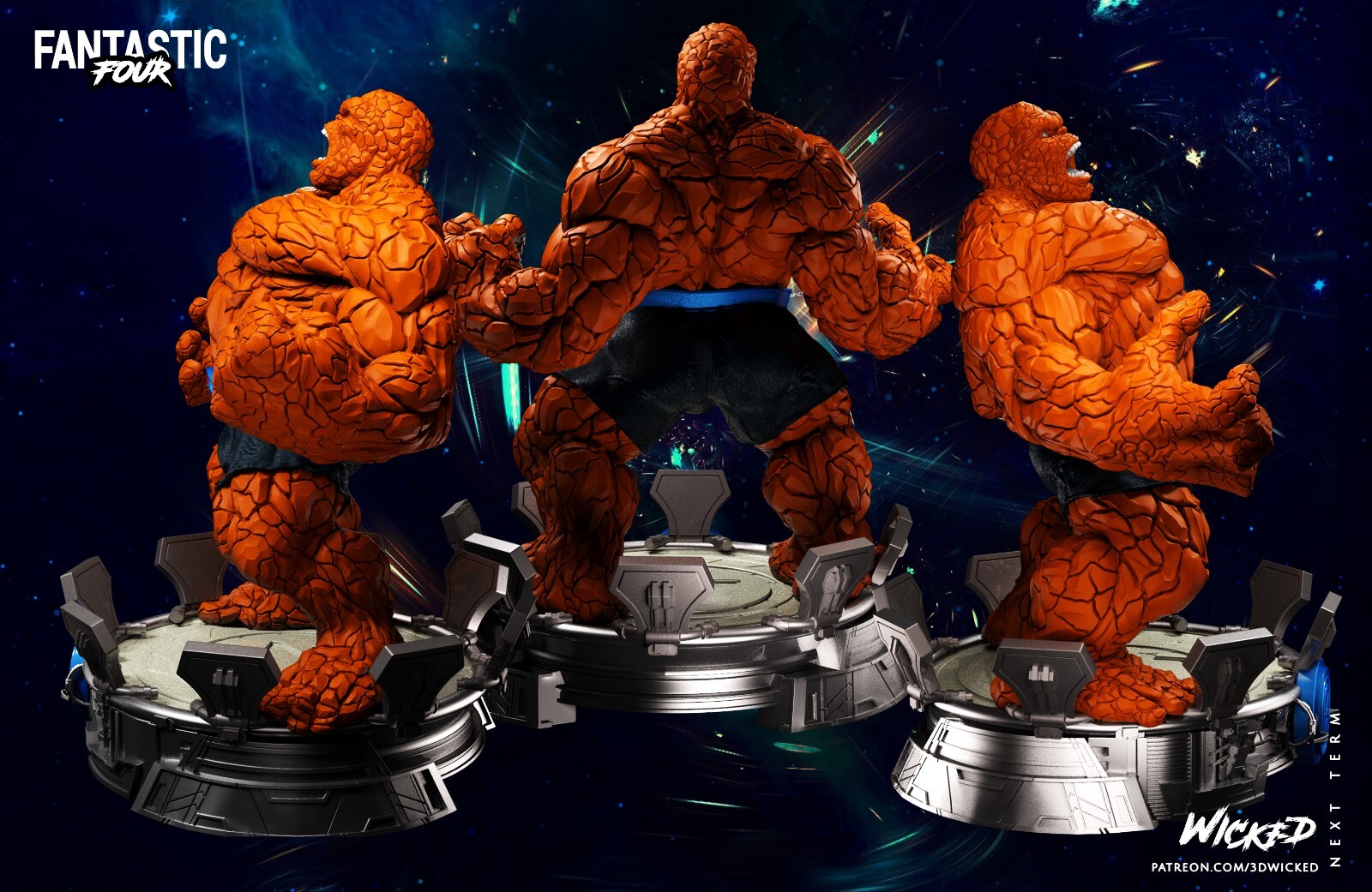 THE THING Statue Marvel Fantastic Four Avengers Resin Model Kit WICKED ...