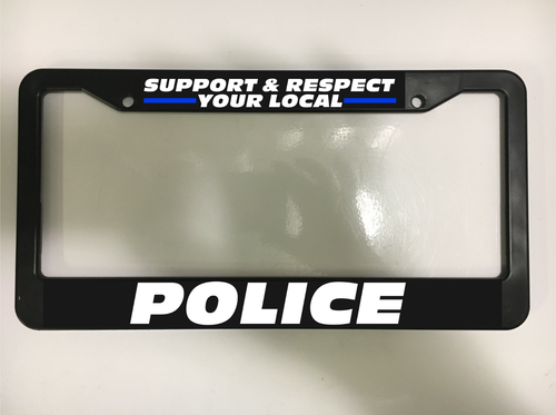 Support Respect Your Local Police Sheriff Thin Blue Law Car License ...