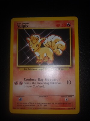 Vulpix Pokemon Card TCG Vintage 1999 Nintendo | eBay