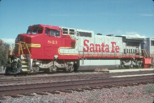 ATSF 843 C40-8W (SANTA FE) --- Original Slide T4-9 | eBay