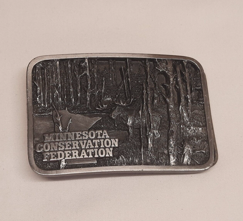 Minnesota Conservation Federation Moose Belt Buckle Nature Vintage 1989 ...