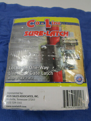 Co-Line OWR-158-2 Sure Latch Lockable 1-Way Livestock Gate Latch ONE ...