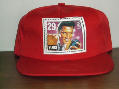Elvis Presley USA Stamp Hat ~ Red Snapback Adjustable Baseball Cap | eBay