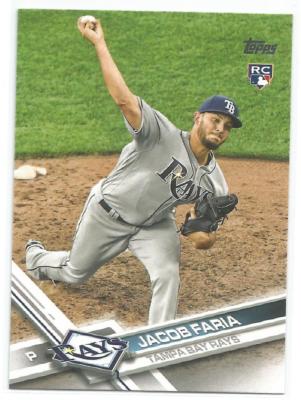 Jacob Faria Tampa Bay Rays 2017 Topps Update Rookie Card | eBay