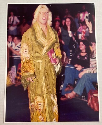 WWE WCW YOUNG RIC FLAIR GREEN ROBE UNSIGNED 8X10 PHOTO SUPER RARE! LOOK ...