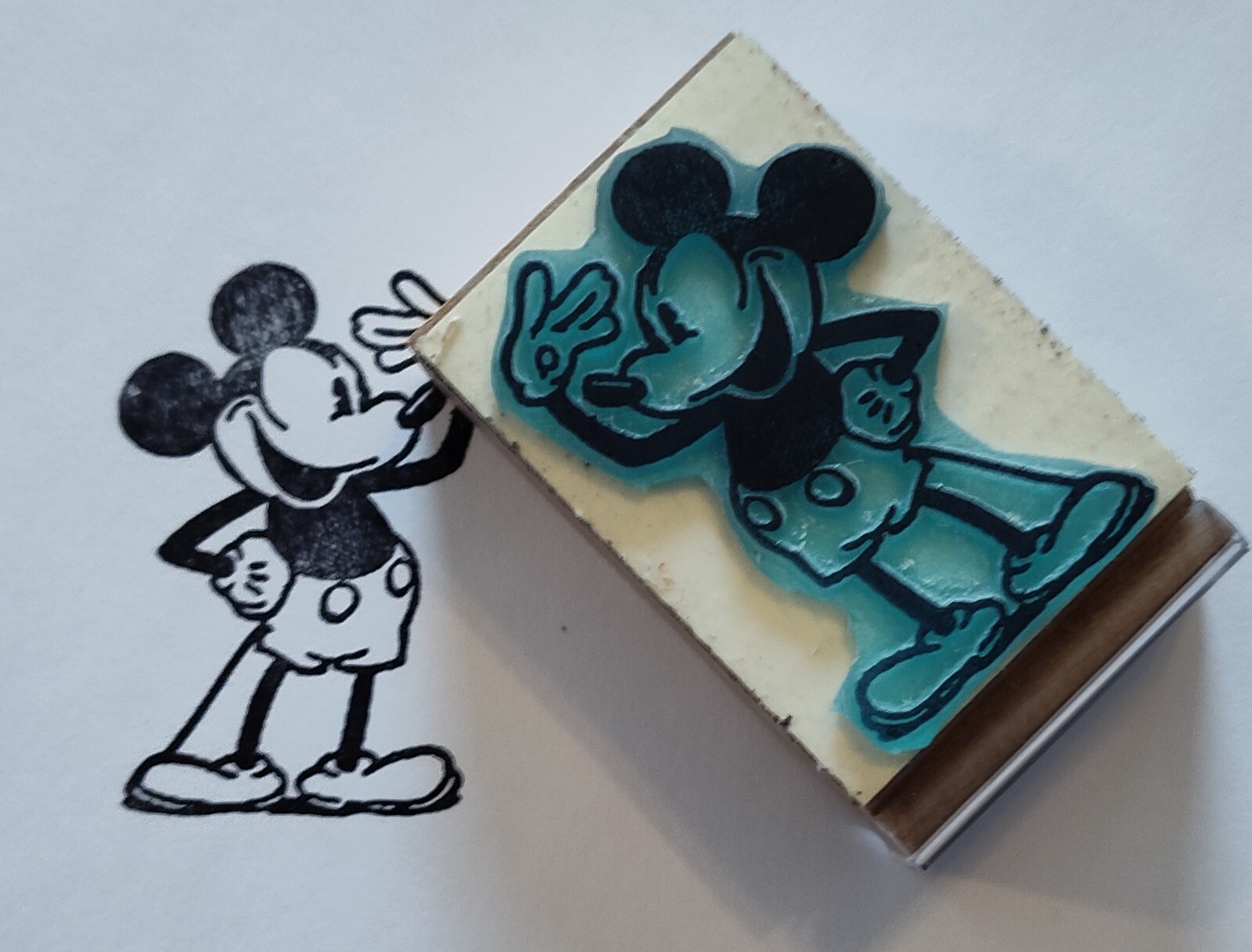 Mickey Mouse Rubber Stamp Made By Amazing Arts From Public Domain Image ...