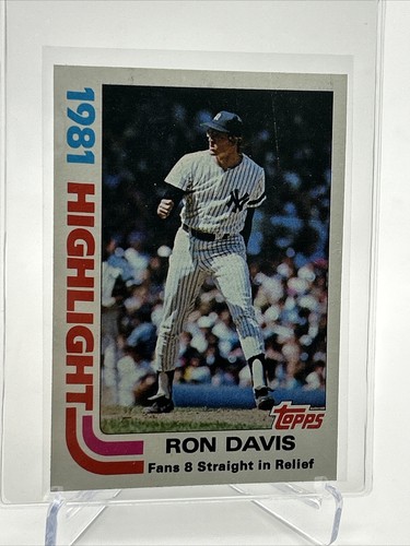 1982 Topps Ron Davis Baseball Card #2 NM-Mint FREE SHIPPING | eBay