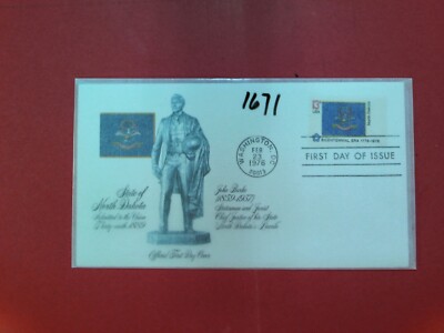 U. S.Stamp FDC-1671-State flags-North Dakota-Fleetwood cachet- comb ...