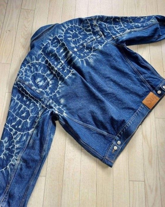 supreme Shibori Denim Trucker Jaket L Supreme Denim Jacket supreme Shibori Denim Trucker Jaket L Supreme Denim Jacket