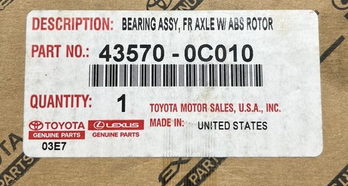 Genuine Toyota Tundra 07-21 Sequoia 08-22 Front Wheel Bearing 43570 ...