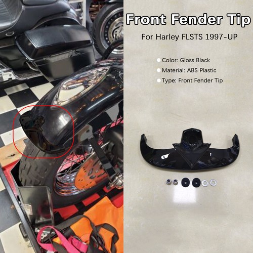 Black Front Fender Tip For Harley Heritage Springer FLSTS EFI FLSTSI ...