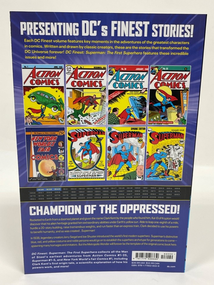 Superman The First Superhero DC Finest Collection DC Comics TPB ...