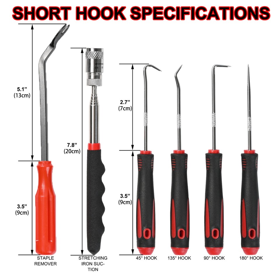 11pcs Hook And Pick Set Car Oring Oil Seal Remover Tool Mechanic ...
