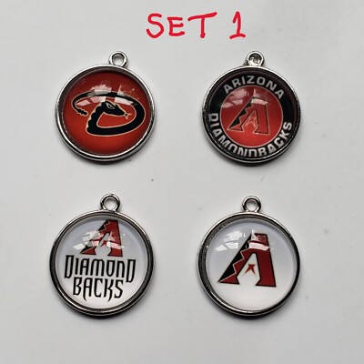 Sale set of 4 pcs charms of Arizona Diamondbacks MLB baseball, CZ ...