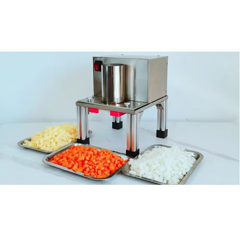 Commercial Grade Electric Vegetable Dicing Machine Size 8/10/12/15mm ...