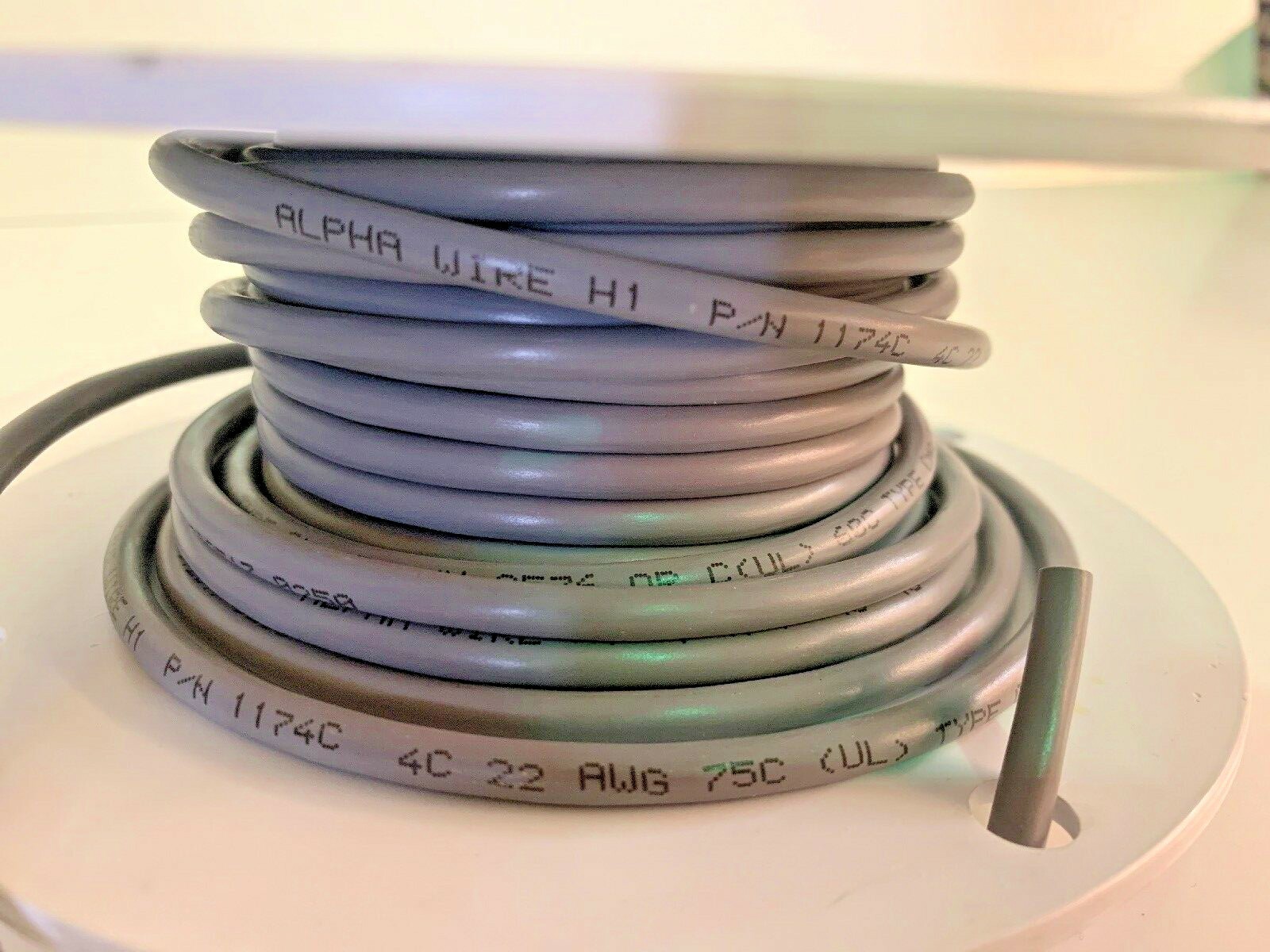 GRAY ALPHA WIRE H1 1174C APPROX. 40 FT | eBay