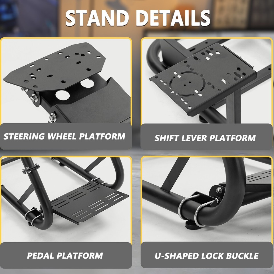 Marada Racing Cockpit With TV Stand & Seat Fit Logitech G29 G920 G923 ...