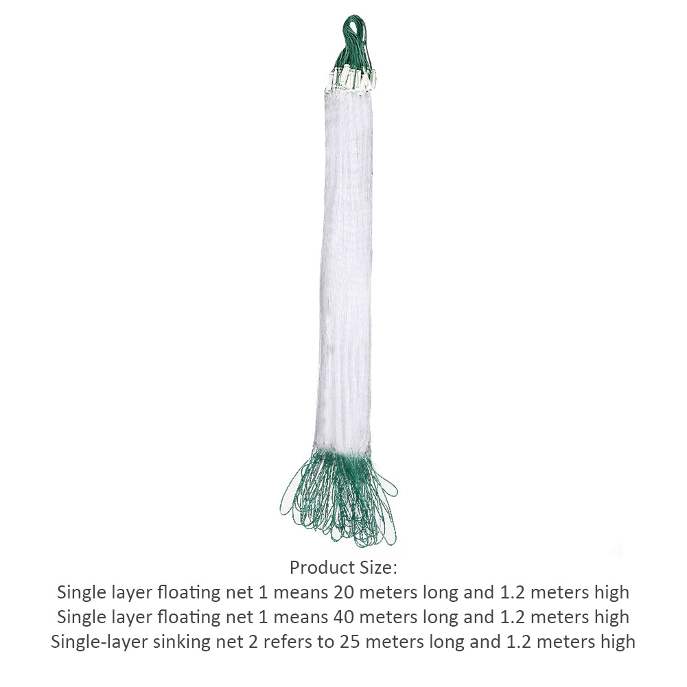 Fishing Net Fish Mesh Trap Monofilament Gill Netting Fishing Tackle ...