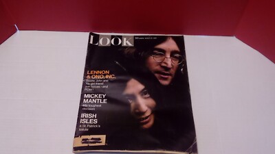 Look Magazine 1969 John Lennon & Yoko Ono Cover * Mickey Mantle * Aran ...
