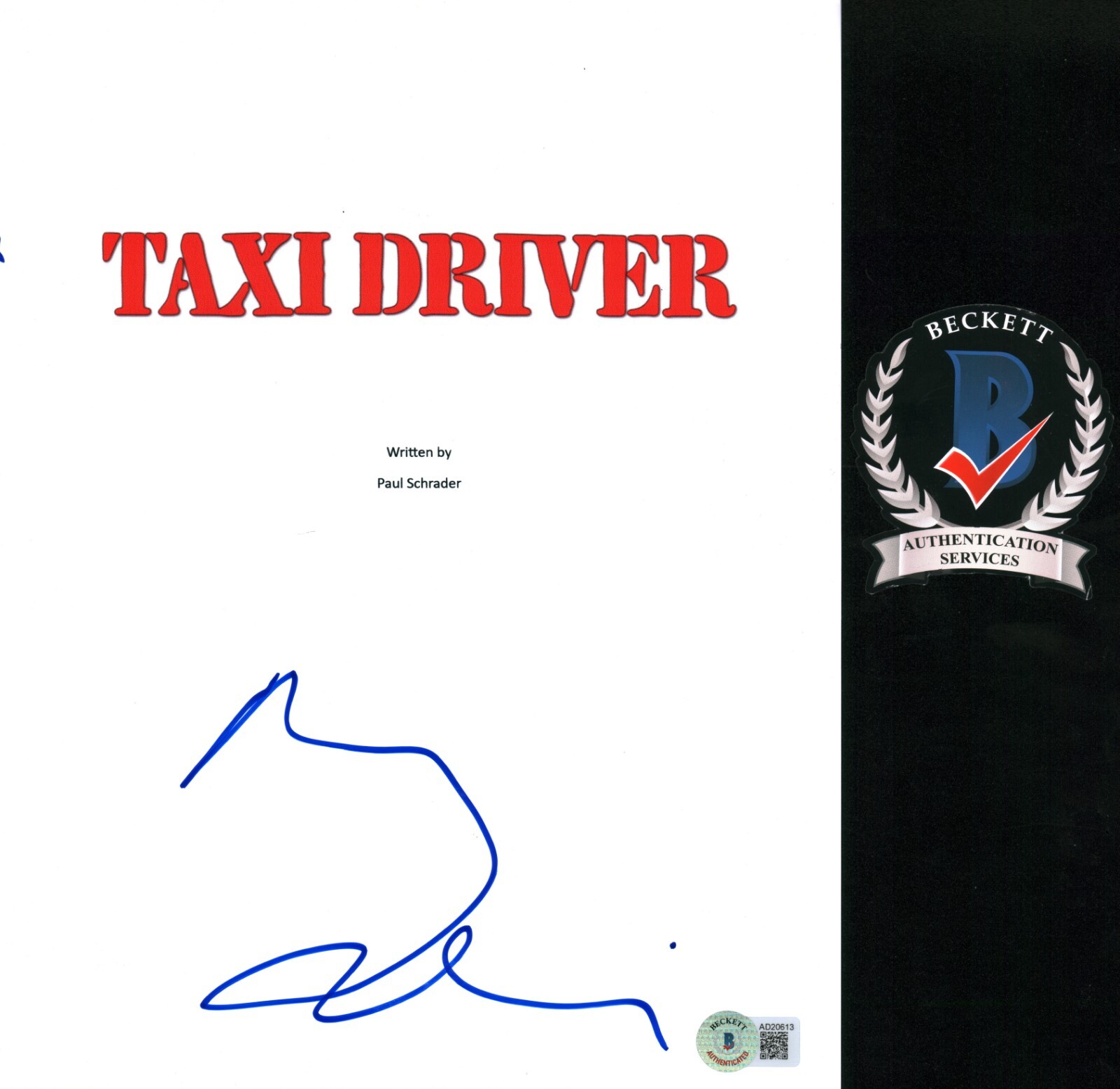 ROBERT DENIRO SIGNED TAXI DRIVER SCRIPT FULL TRAVIS BICKLE BECKETT BAS COA | eBay