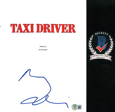 ROBERT DENIRO SIGNED TAXI DRIVER SCRIPT FULL TRAVIS BICKLE BECKETT BAS ...