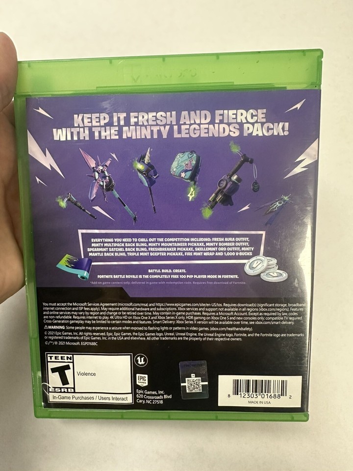 Fortnite: Minty Legends Pack (Xbox 1 One & Series X) NO DISC. ONLY GAME ...