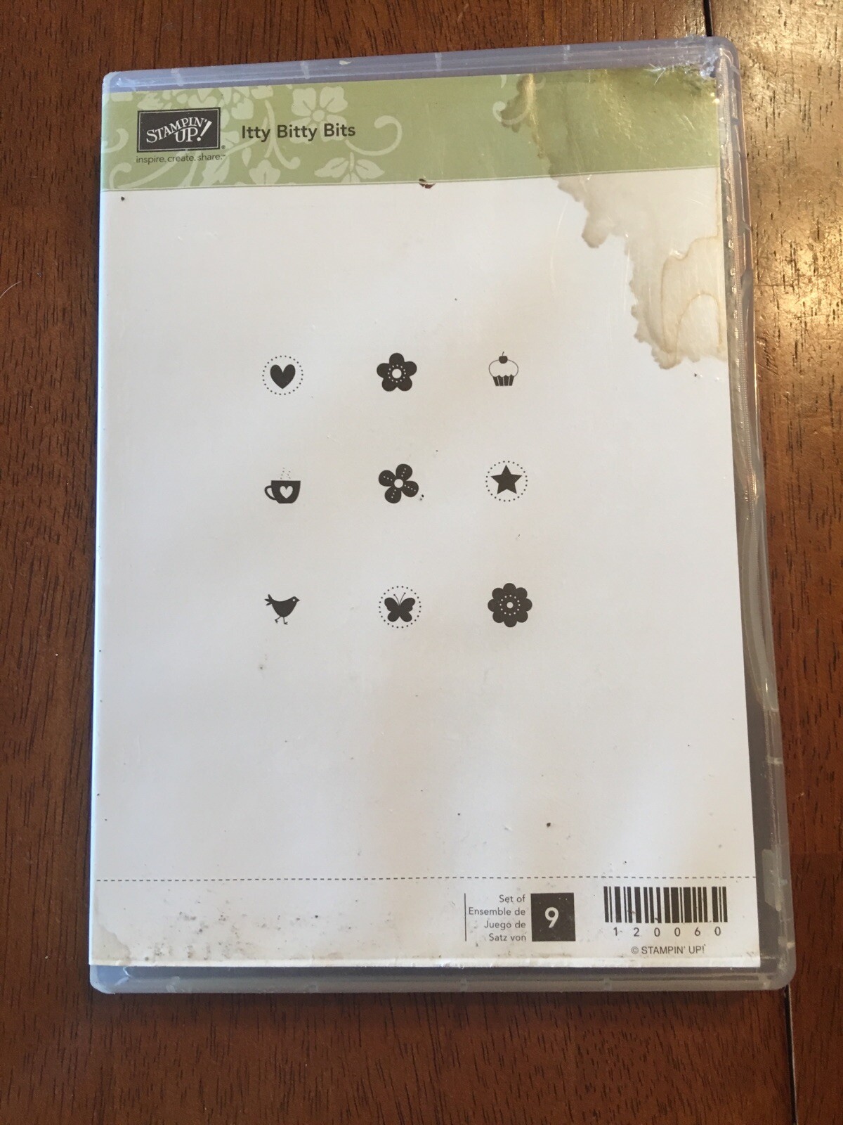 Stampin' Up Itty Bitty Bits 9 Tiny Cling Mount Stamps Scrapbooking ...