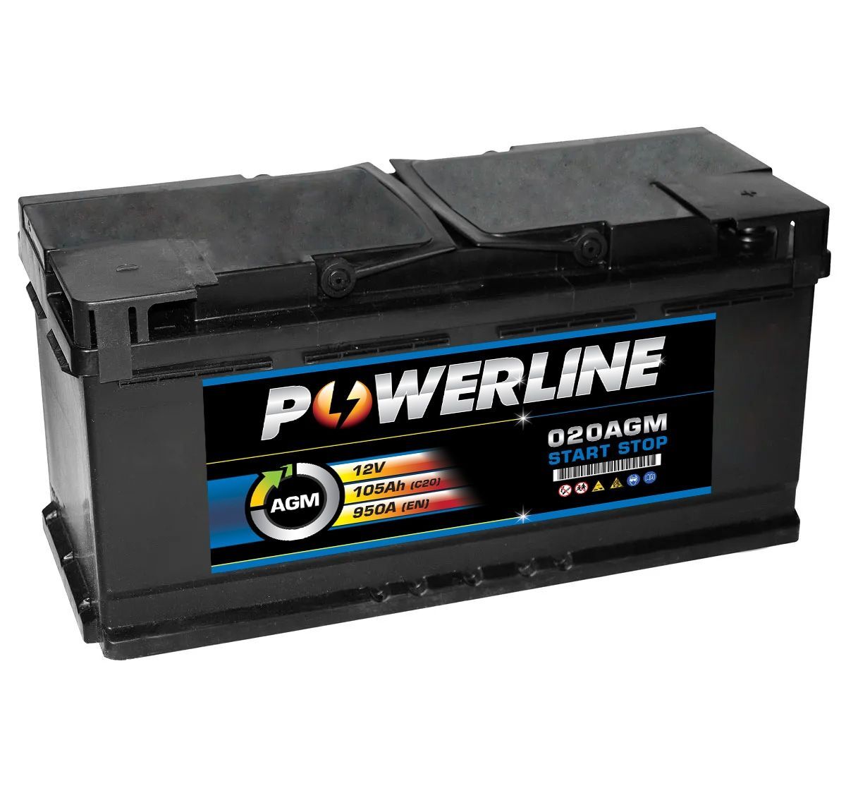 AGM Car Battery 020AGM Powerline | eBay