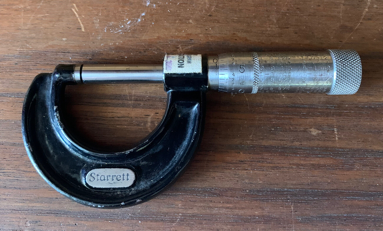 VINTAGE Starrett Outside Micrometer Calibration Tool No.436-1in | eBay