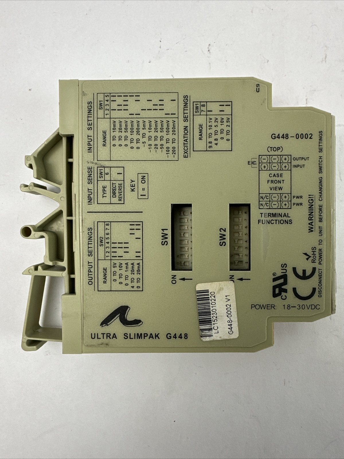 ACTION INSTRUMENT ULTRA SLIMPAK G448-0002 18-30VDC SIGNAL TRANSDUCER ...