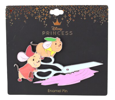 Disney Princess Cinderella Jaq and Gus Scissor Pin | eBay