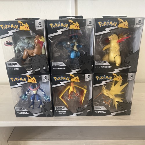 Lot Of 6 Pokemon Select Action Figures From Jazwares Moltres , Zapdos ...