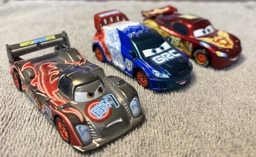 Disney Pixar Cars Neon Racers Lot-TODOROKI MCQUEEN CAROULE Loose TARGET ...