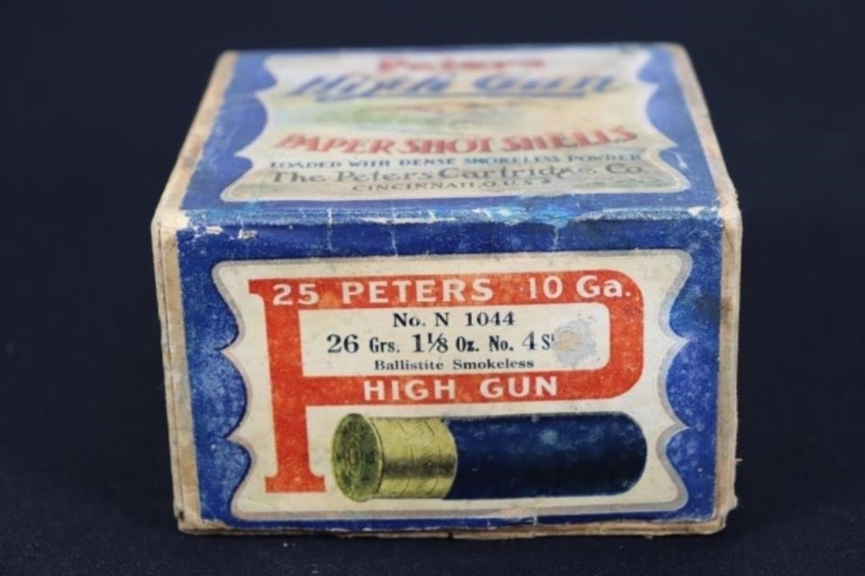 VERY RARE PETERS HIGH GUN 10GA. PAPER SHOT SHELL BOX ~ EMPTY BOX | eBay