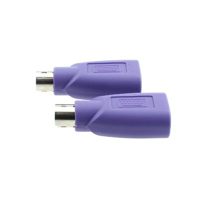 2PCS PS2 Male to USB A Female Adapter PS2 to USB Female Conversion Plug ...