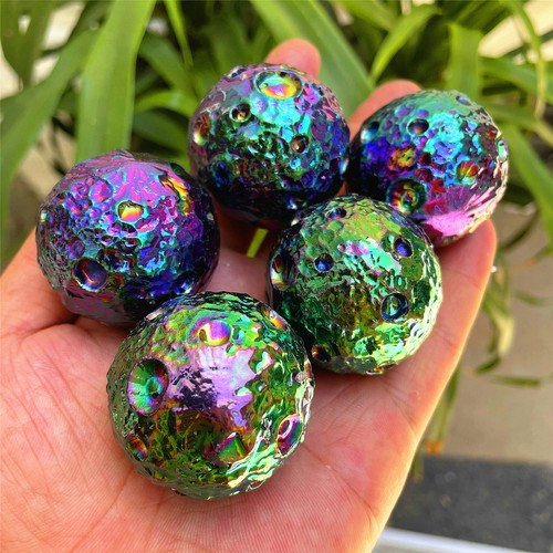 Rainbow Titanium Quartz sphere moon ball crystal CARE satellite CARE ...