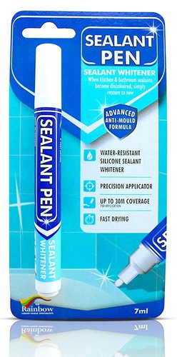 Sealant Pen White Caulk Marker: Sink, Kitchen & Bathroom Tile, Stain ...