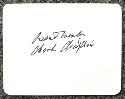 CHARLIE CHAPLIN Authentic Vintage Autograph Note Signed / w. UACC COA ...