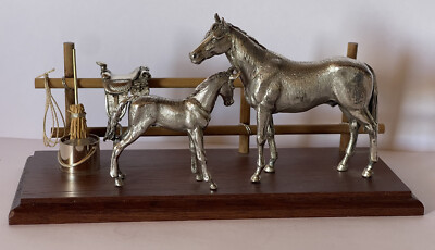 SACCHETTI Miniature Sterling Silver Corral and Colt. Western Saddle. | eBay